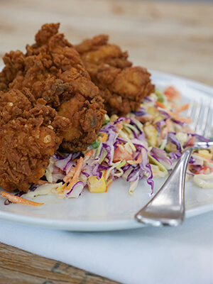 American-Style Fried Chicken and Coleslaw - Matters of Taste