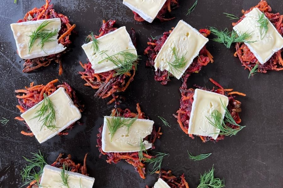 Beetroot Rosti Cakes with Brie and Dill - Matters of Taste